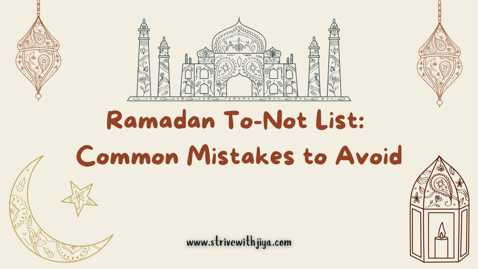 Ramadan Ready: How to Set Yourself Up for Success - Strive With Jiya